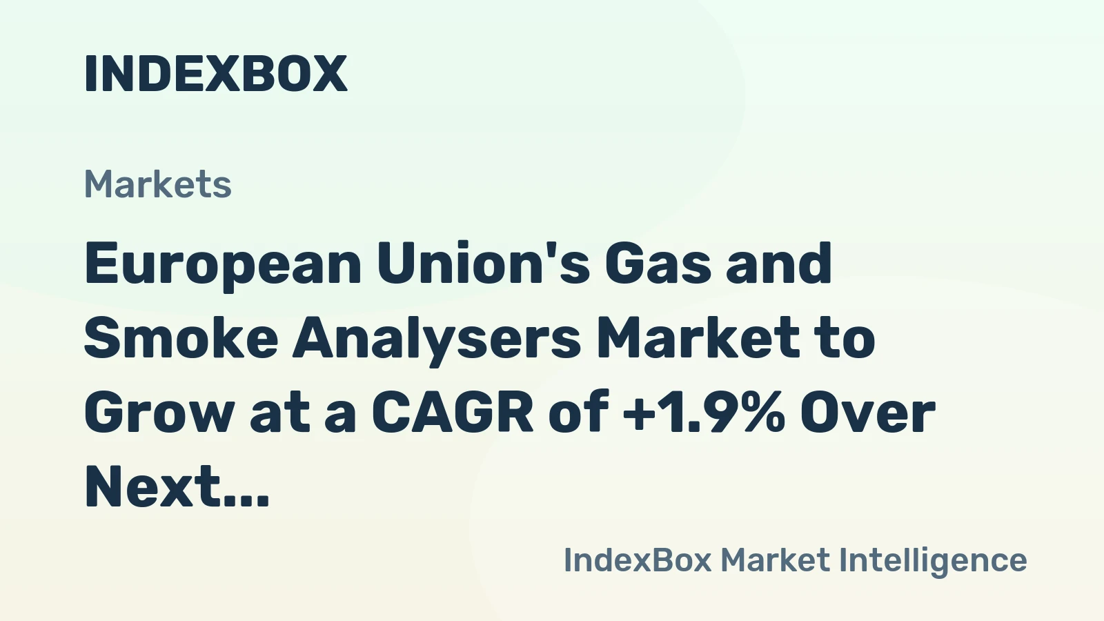 European Union's Gas and Smoke Analysers Market to Grow at a CAGR of +1.9% Over Next Decade, Reaching $4.5B by 2035