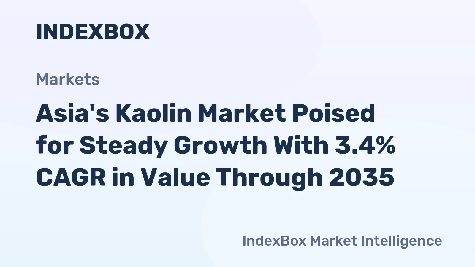Asia's Kaolin Market Poised for Steady Growth With 3.4% CAGR in Value Through 2035