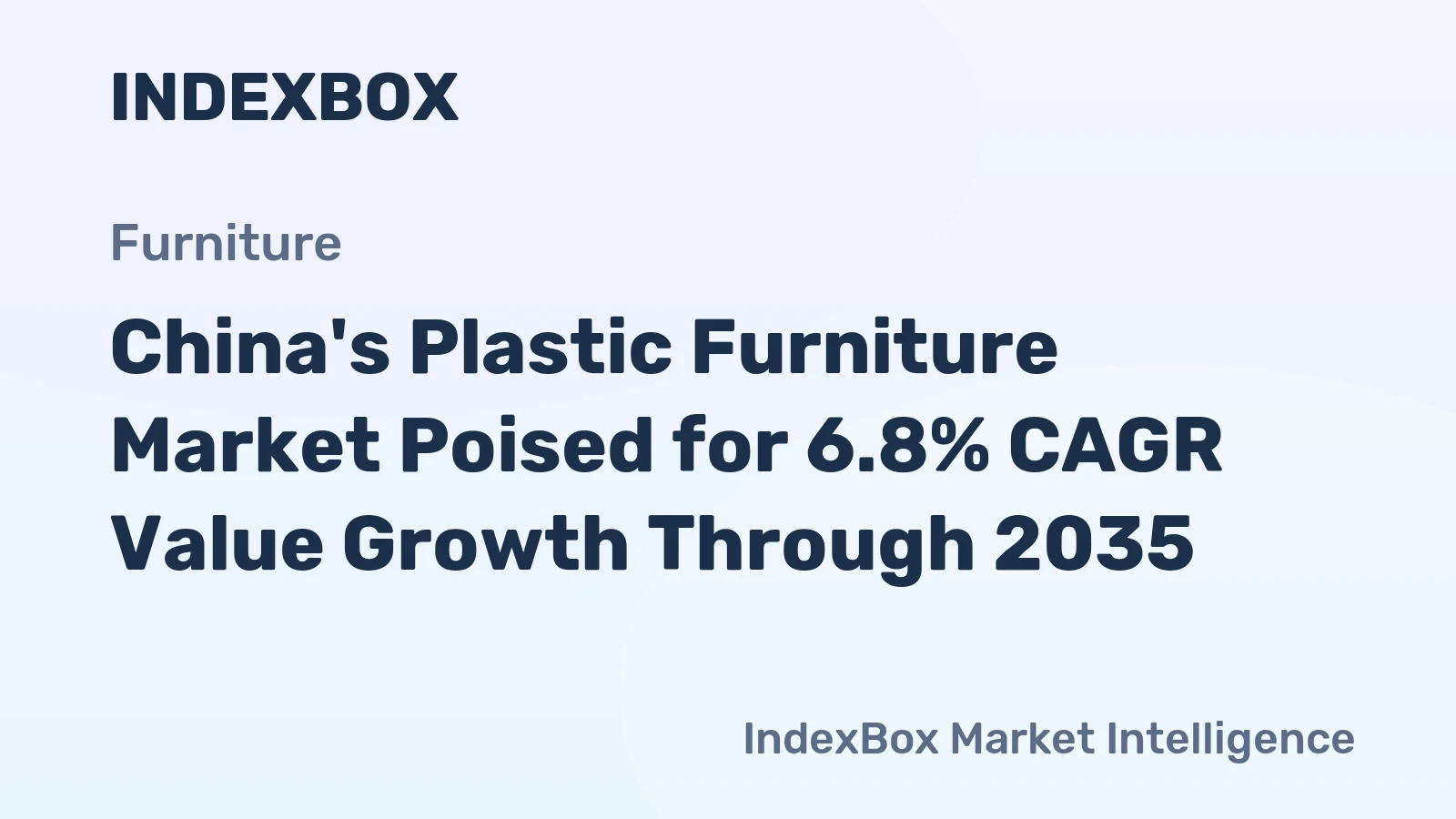 China's Plastic Furniture Market Poised for 6.8% CAGR Value Growth Through 2035