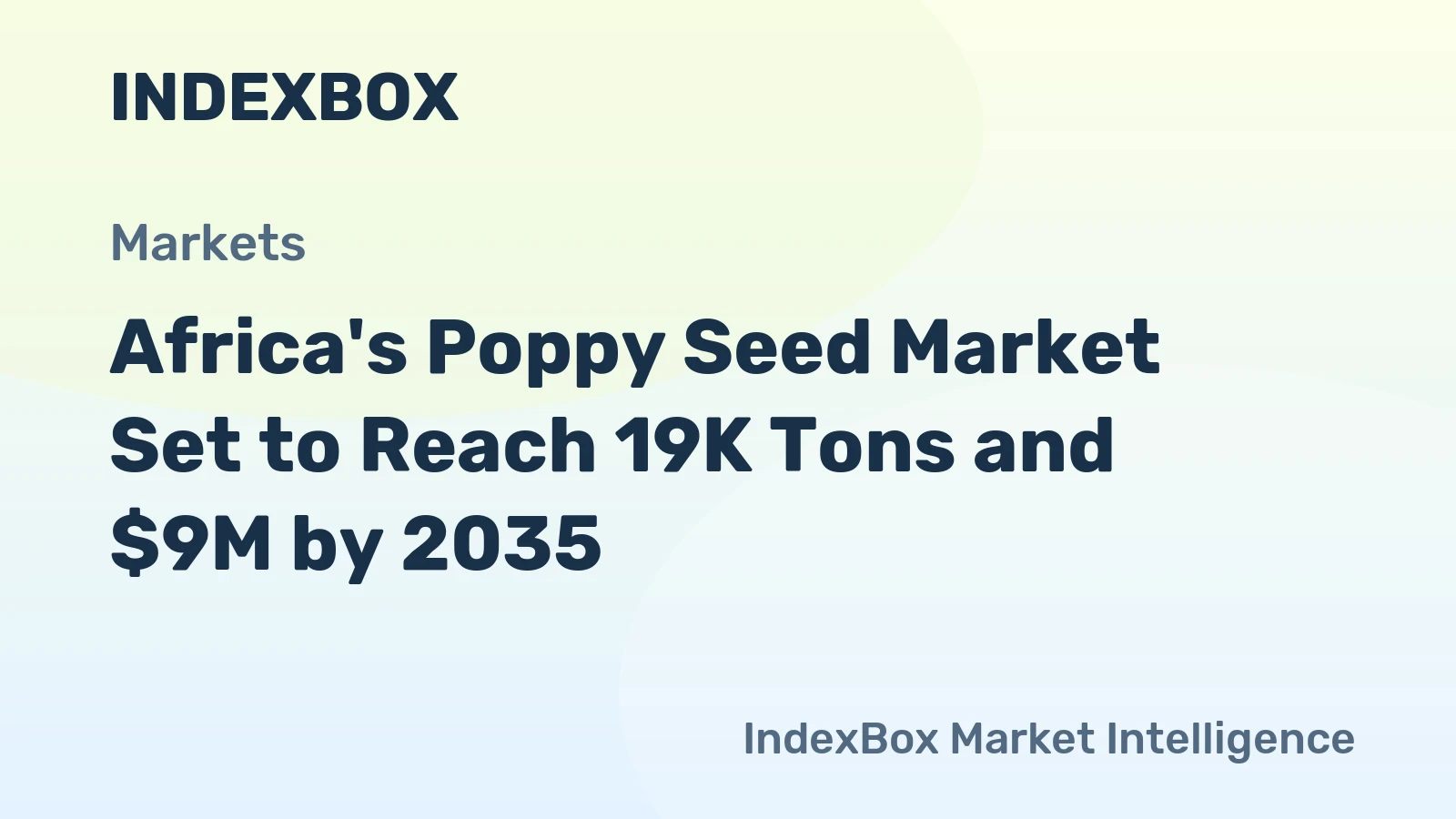 Africa's Poppy Seed Market Set to Reach 19K Tons and $9M by 2035