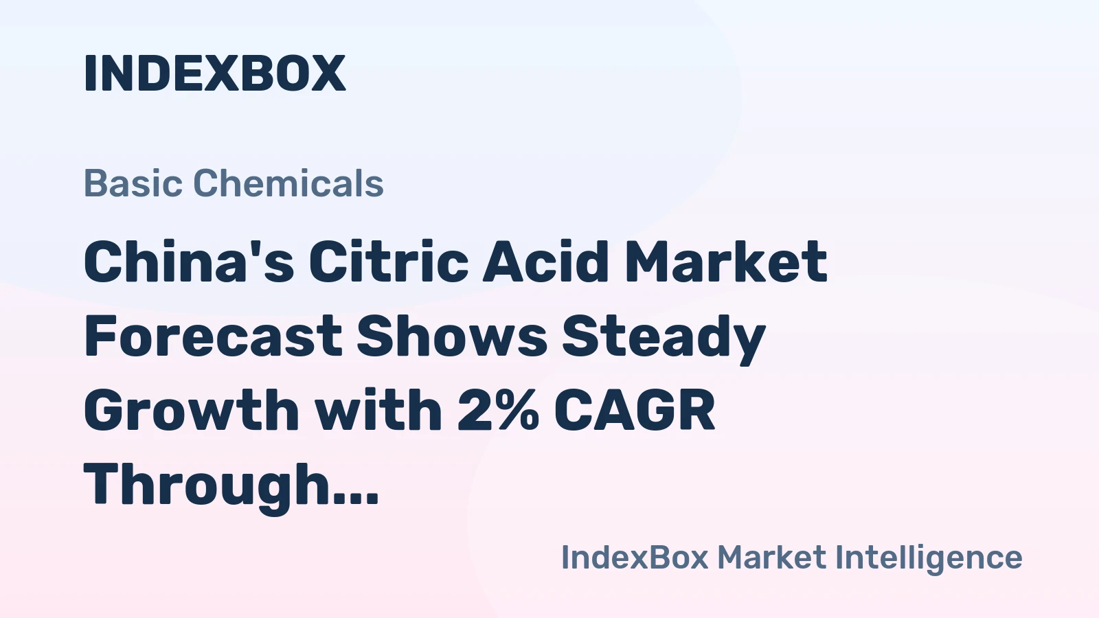 China's Citric Acid Market Forecast Shows Steady Growth with 2% CAGR Through 2035