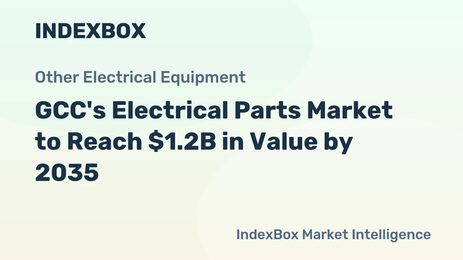 GCC's Electrical Parts Market to Reach $1.2B in Value by 2035