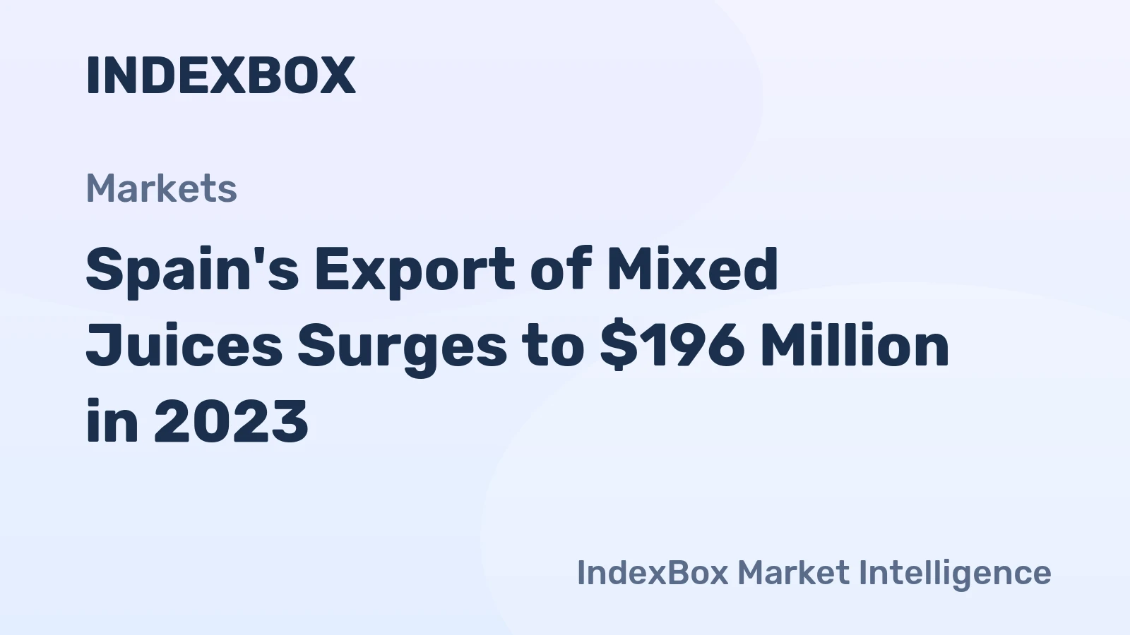 Spain's Export of Mixed Juices Surges to $196 Million in 2023