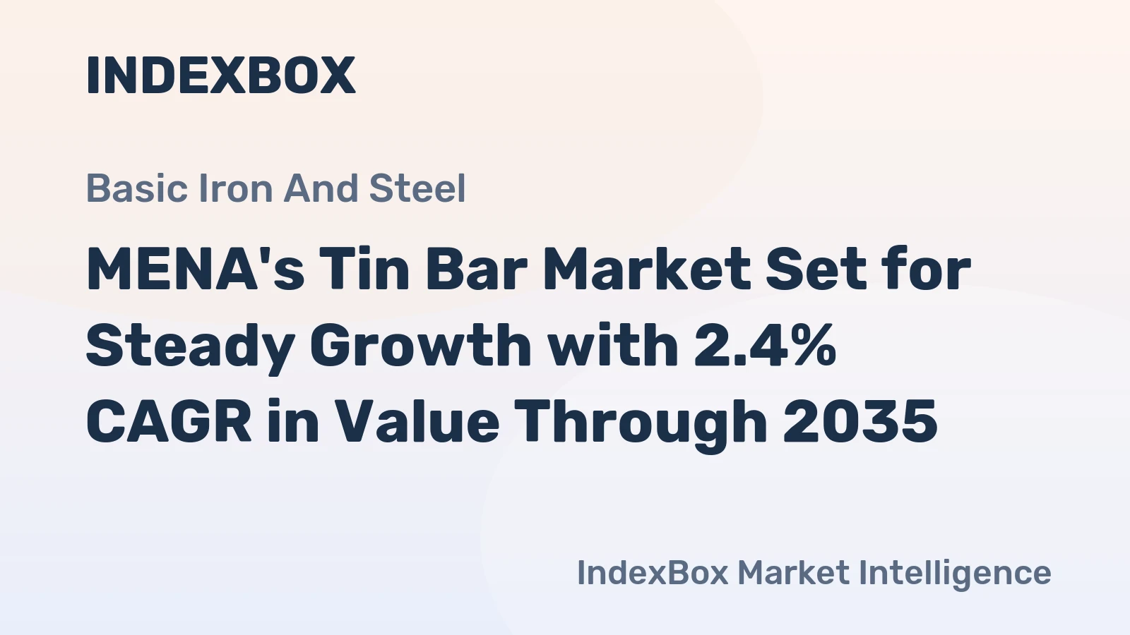 MENA's Tin Bar Market Set for Steady Growth with 2.4% CAGR in Value Through 2035
