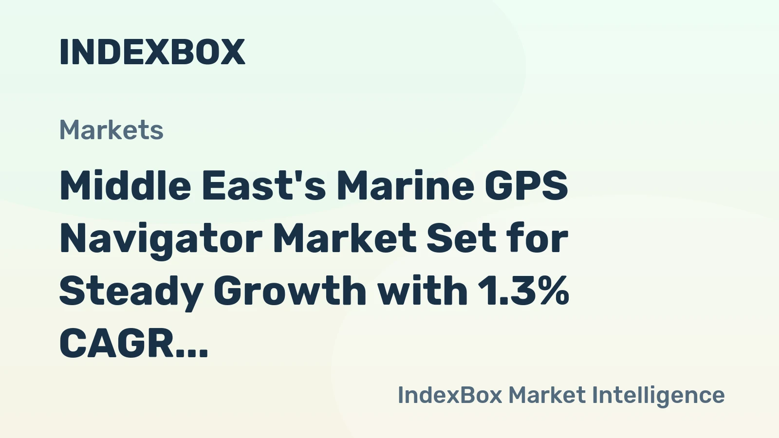Middle East's Marine GPS Navigator Market Set for Steady Growth with 1.3% CAGR Through 2035