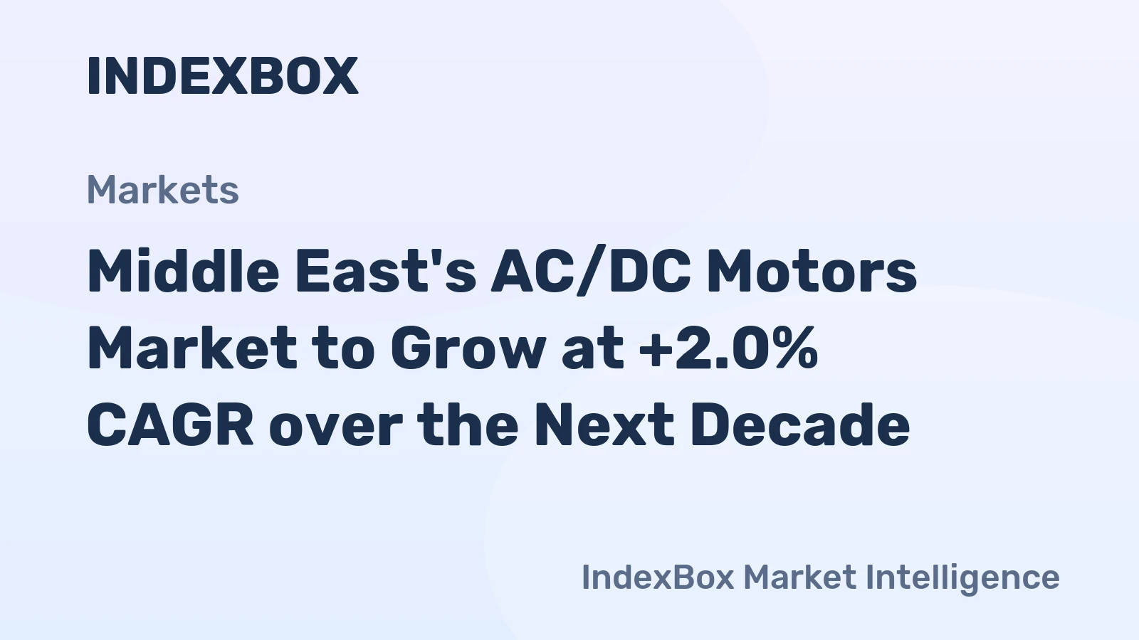 Middle East's AC/DC Motors Market to Grow at +2.0% CAGR over the Next Decade