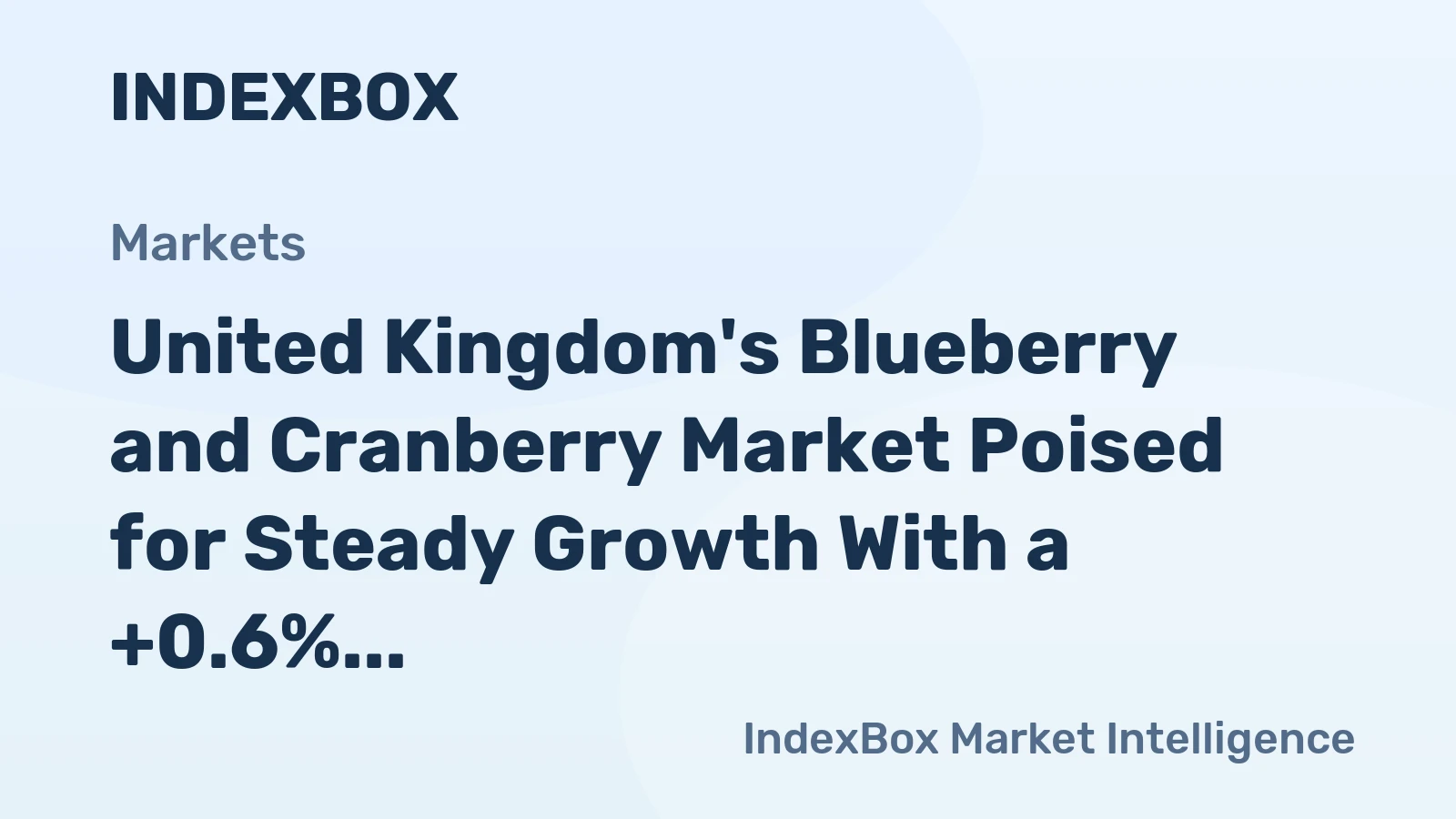 United Kingdom's Blueberry and Cranberry Market Poised for Steady Growth With a +0.6% CAGR Forecast