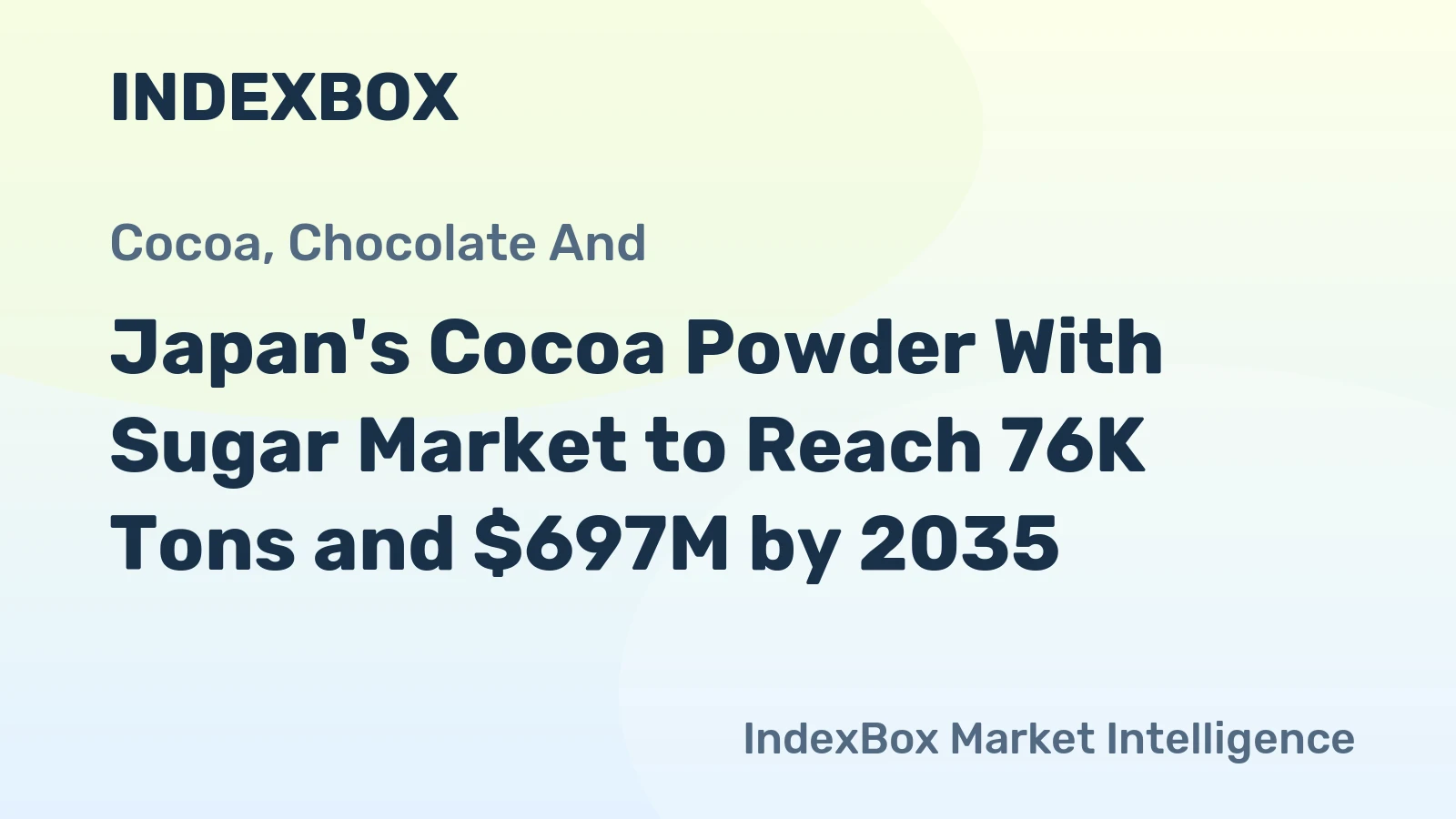 Japan's Cocoa Powder With Sugar Market to Reach 76K Tons and $697M by 2035
