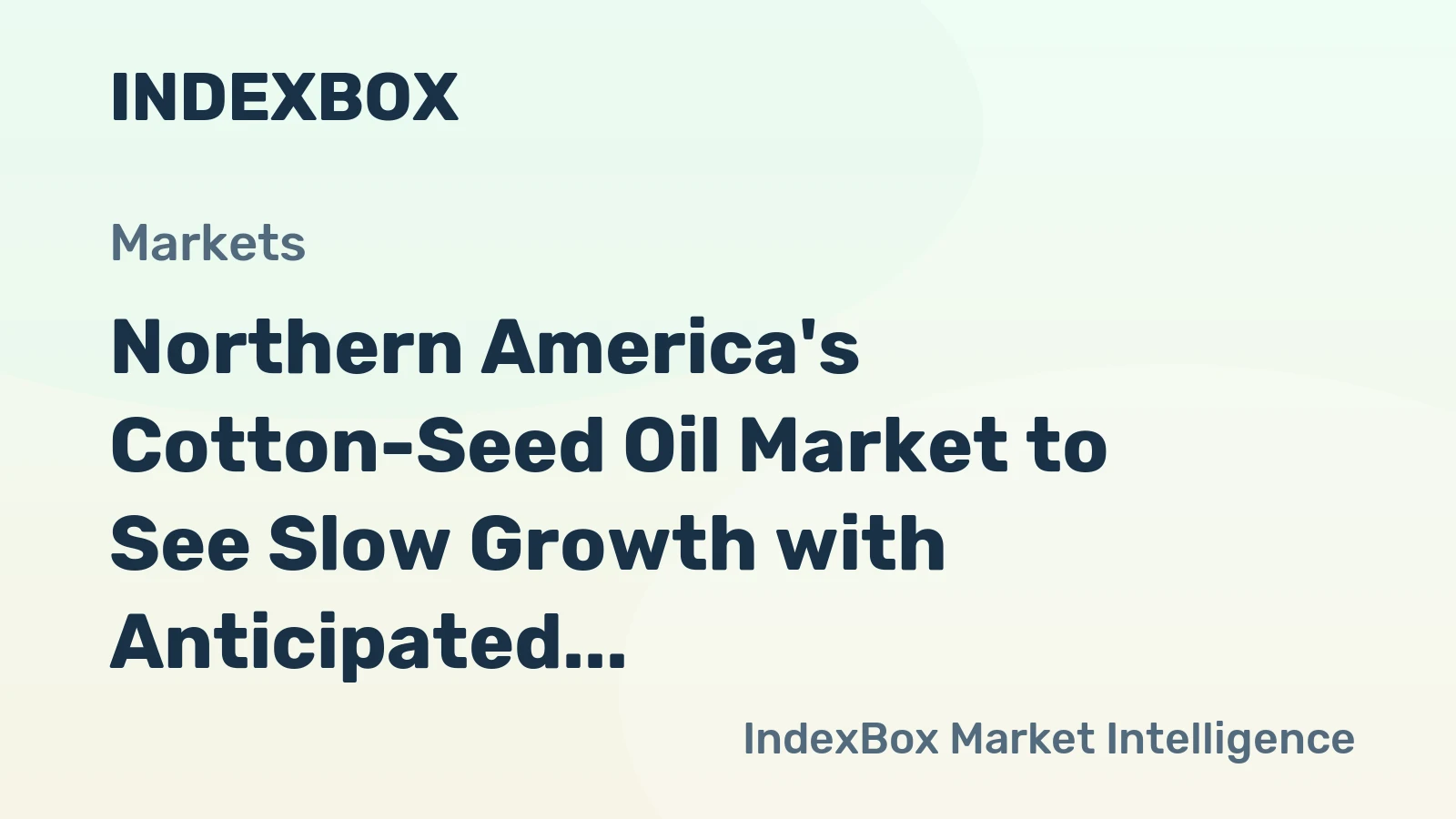 Northern America's Cotton-Seed Oil Market to See Slow Growth with Anticipated +0.2% CAGR from 2024 to 2035