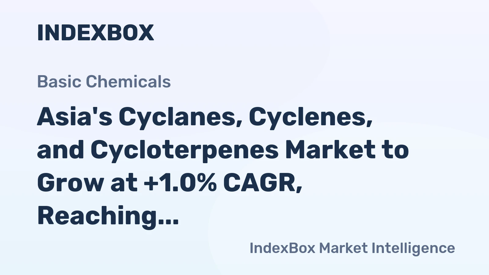 Asia's Cyclanes, Cyclenes, and Cycloterpenes Market to Grow at +1.0% CAGR, Reaching $5.9B by 2035