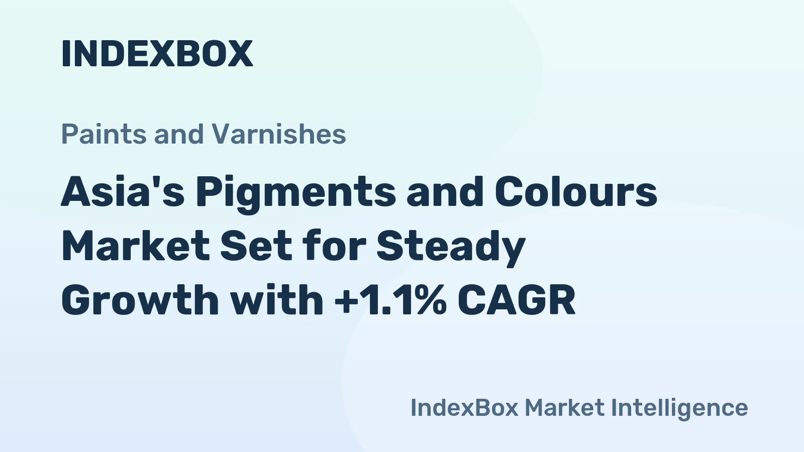 Asia's Pigments and Colours Market Set for Steady Growth with +1.1% CAGR