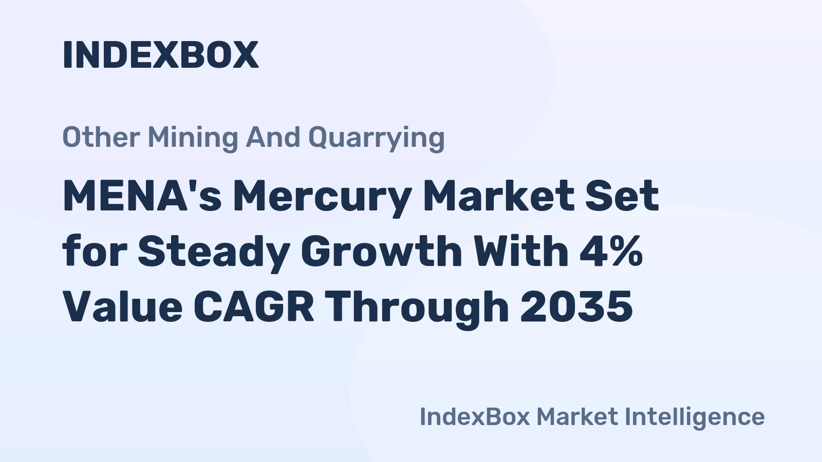 MENA's Mercury Market Set for Steady Growth With 4% Value CAGR Through 2035