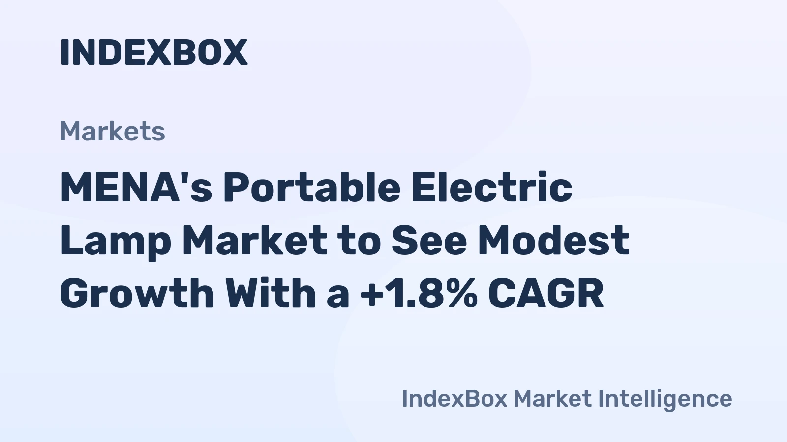 MENA's Portable Electric Lamp Market to See Modest Growth With a +1.8% CAGR