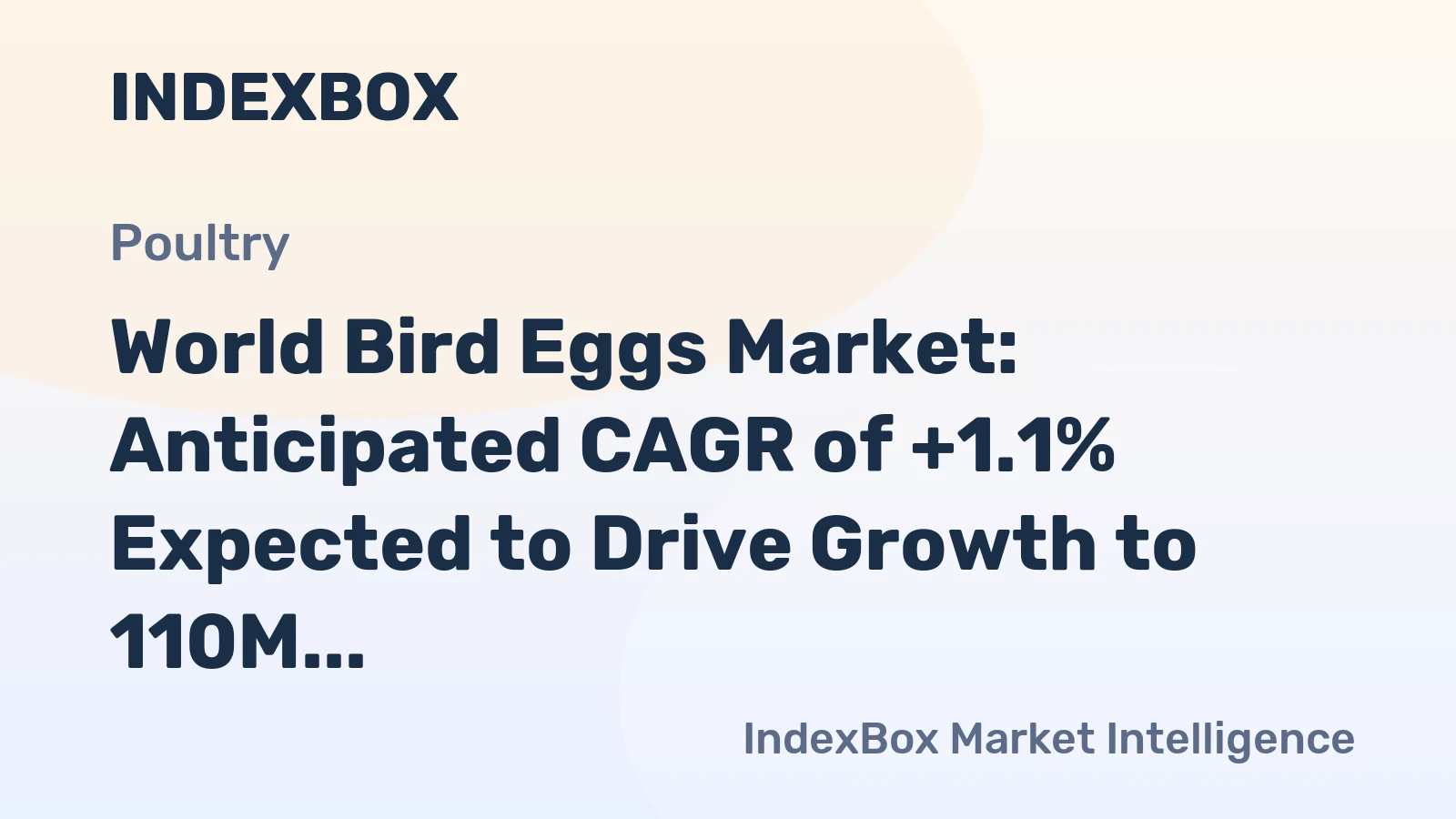 World Bird Eggs Market: Anticipated CAGR of +1.1% Expected to Drive Growth to 110M Tons by 2035