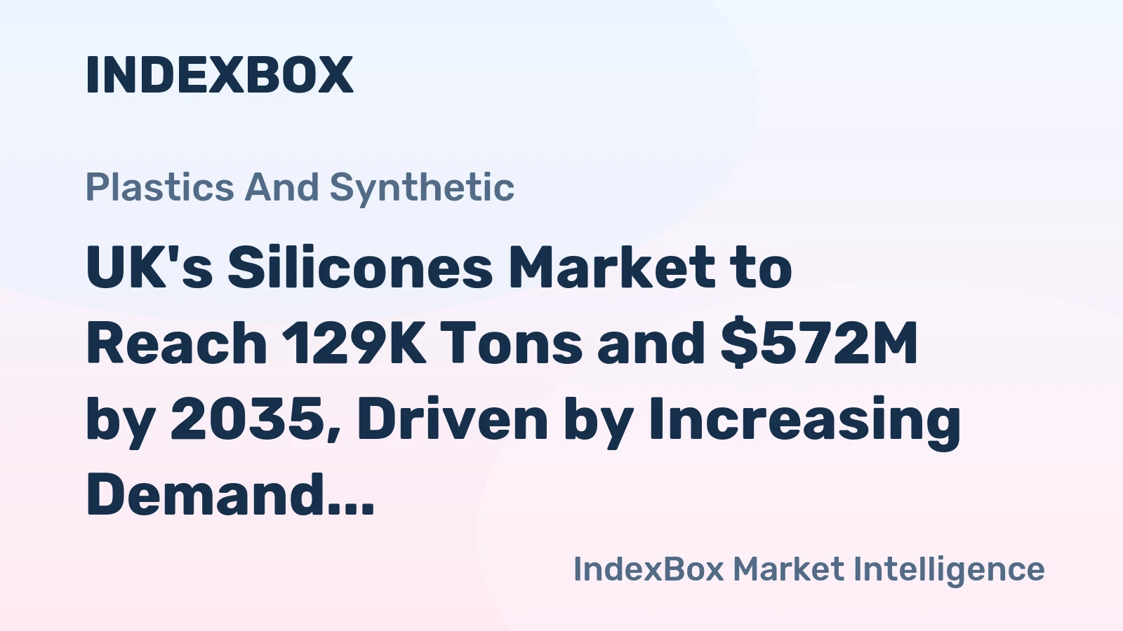 UK's Silicones Market to Reach 129K Tons and $572M by 2035, Driven by Increasing Demand