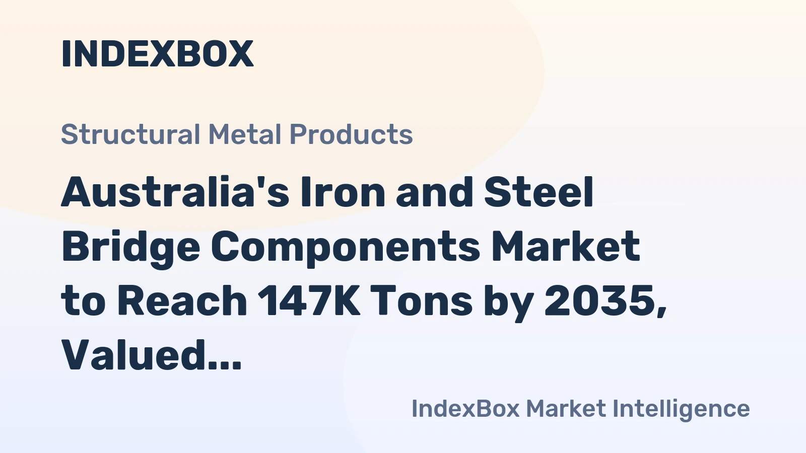 Australia's Iron and Steel Bridge Components Market to Reach 147K Tons by 2035, Valued at $330M