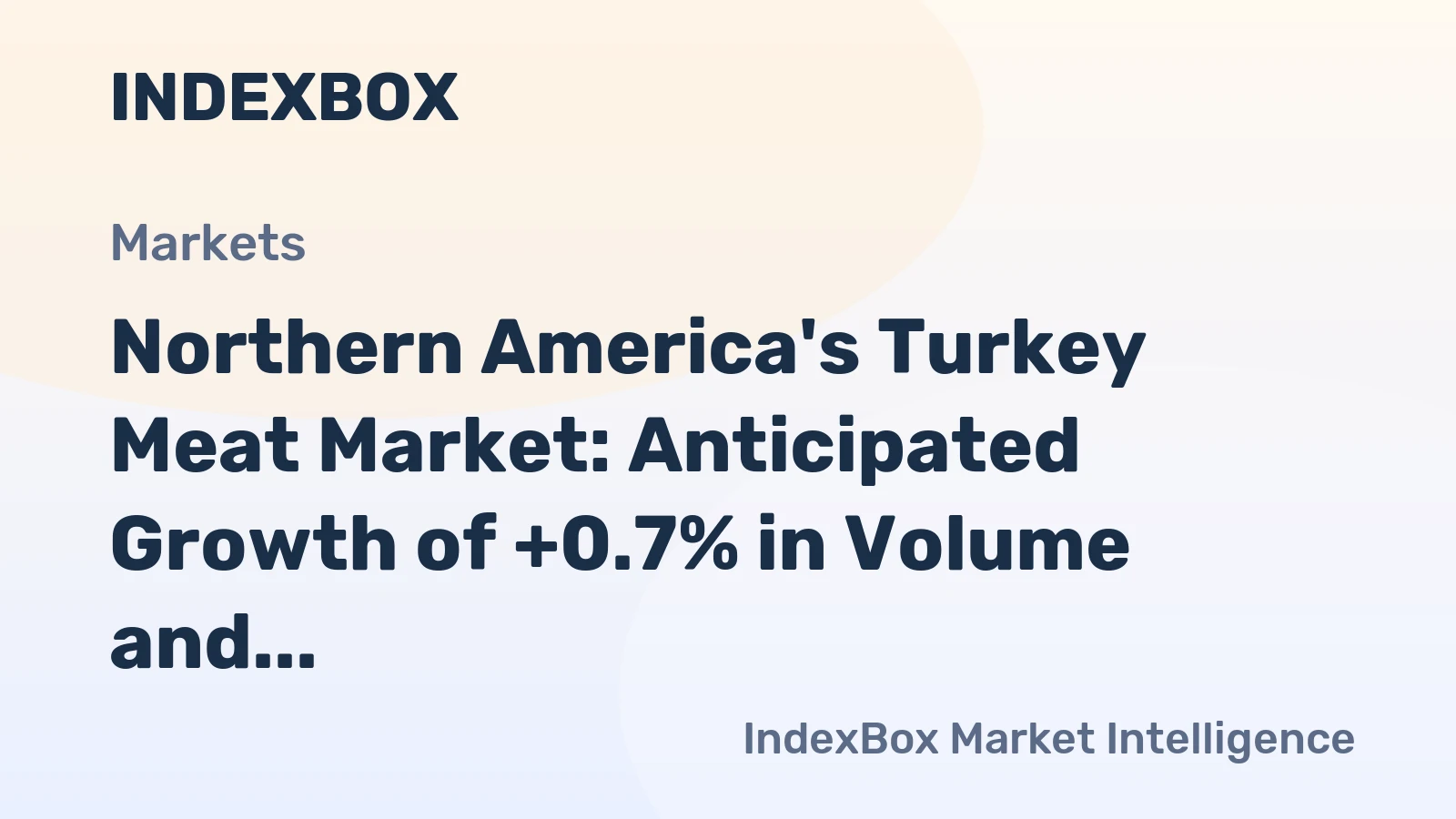 Northern America's Turkey Meat Market: Anticipated Growth of +0.7% in Volume and +2.9% in Value by 2035