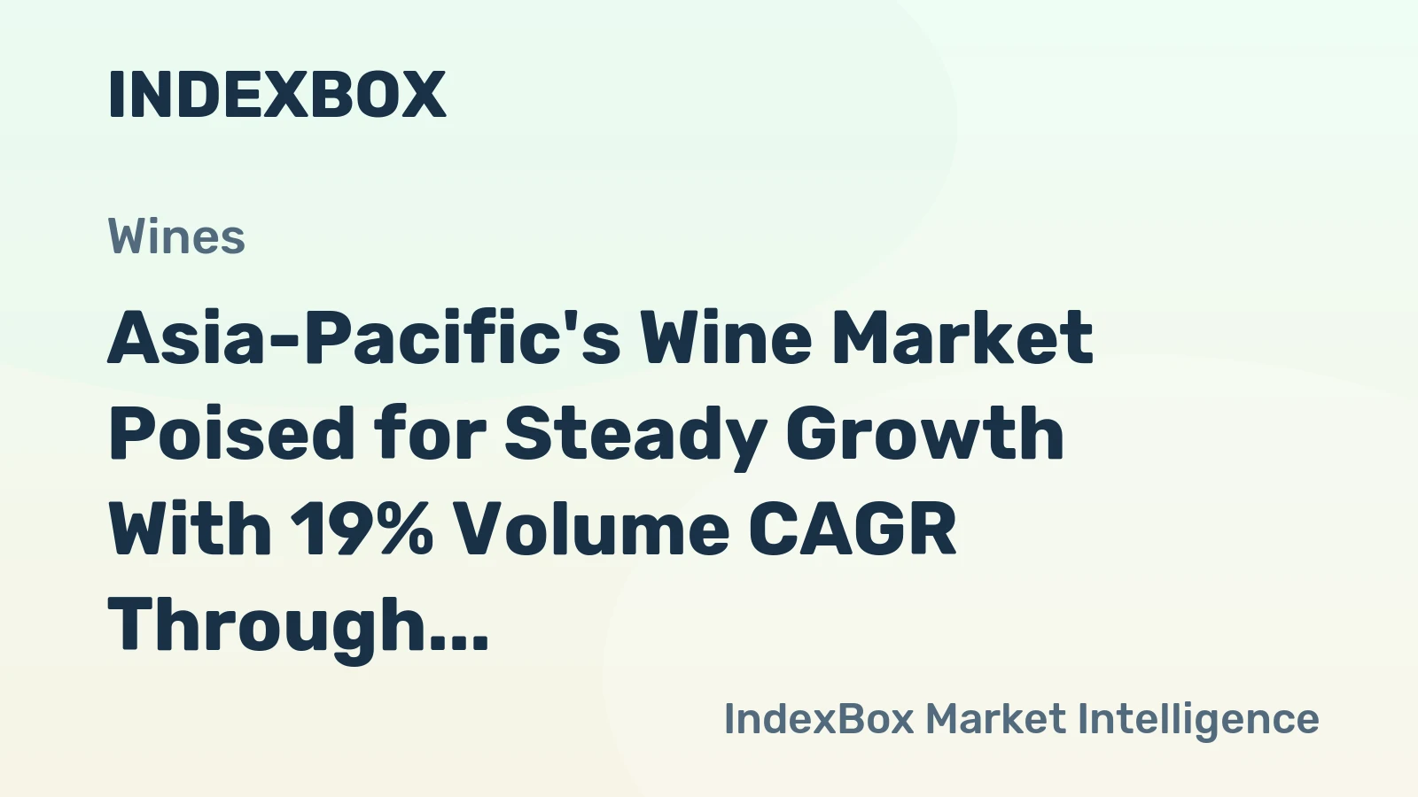 Asia-Pacific's Wine Market Poised for Steady Growth With 19% Volume CAGR Through 2035