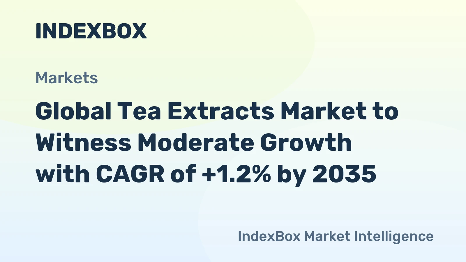 Global Tea Extracts Market to Witness Moderate Growth with CAGR of +1.2% by 2035