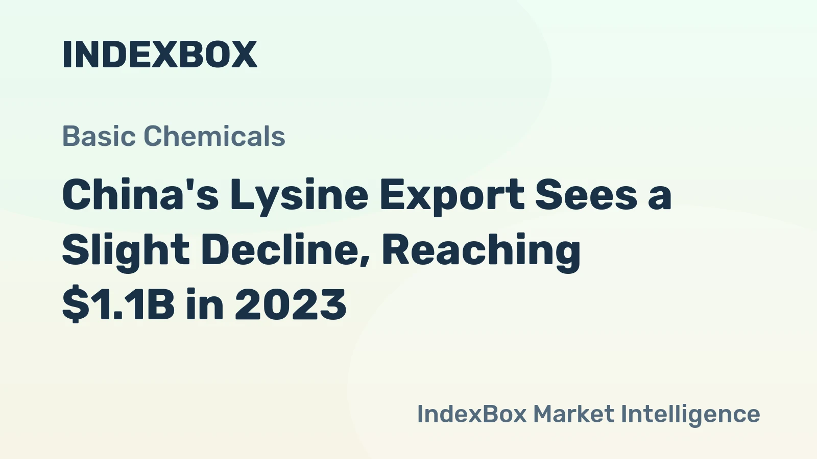 China's Lysine Export Sees a Slight Decline, Reaching $1.1B in 2023