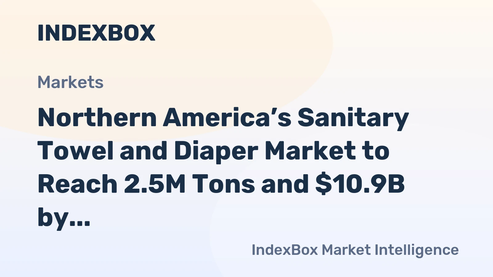 Northern America’s Sanitary Towel and Diaper Market to Reach 2.5M Tons and $10.9B by 2035