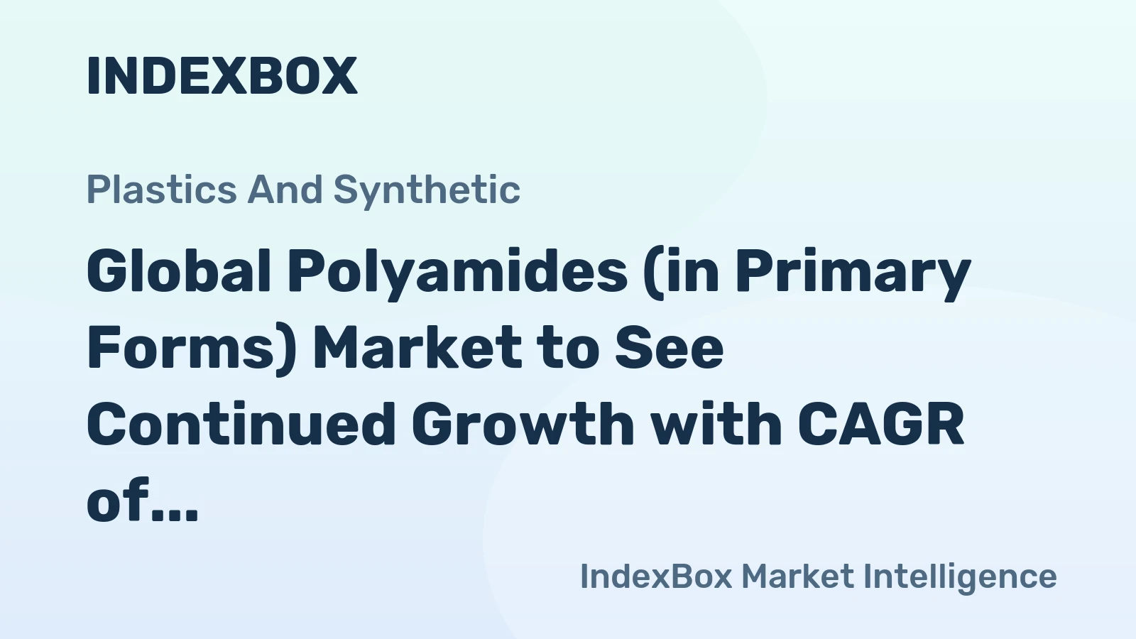 Global Polyamides (in Primary Forms) Market to See Continued Growth with CAGR of +1.3%