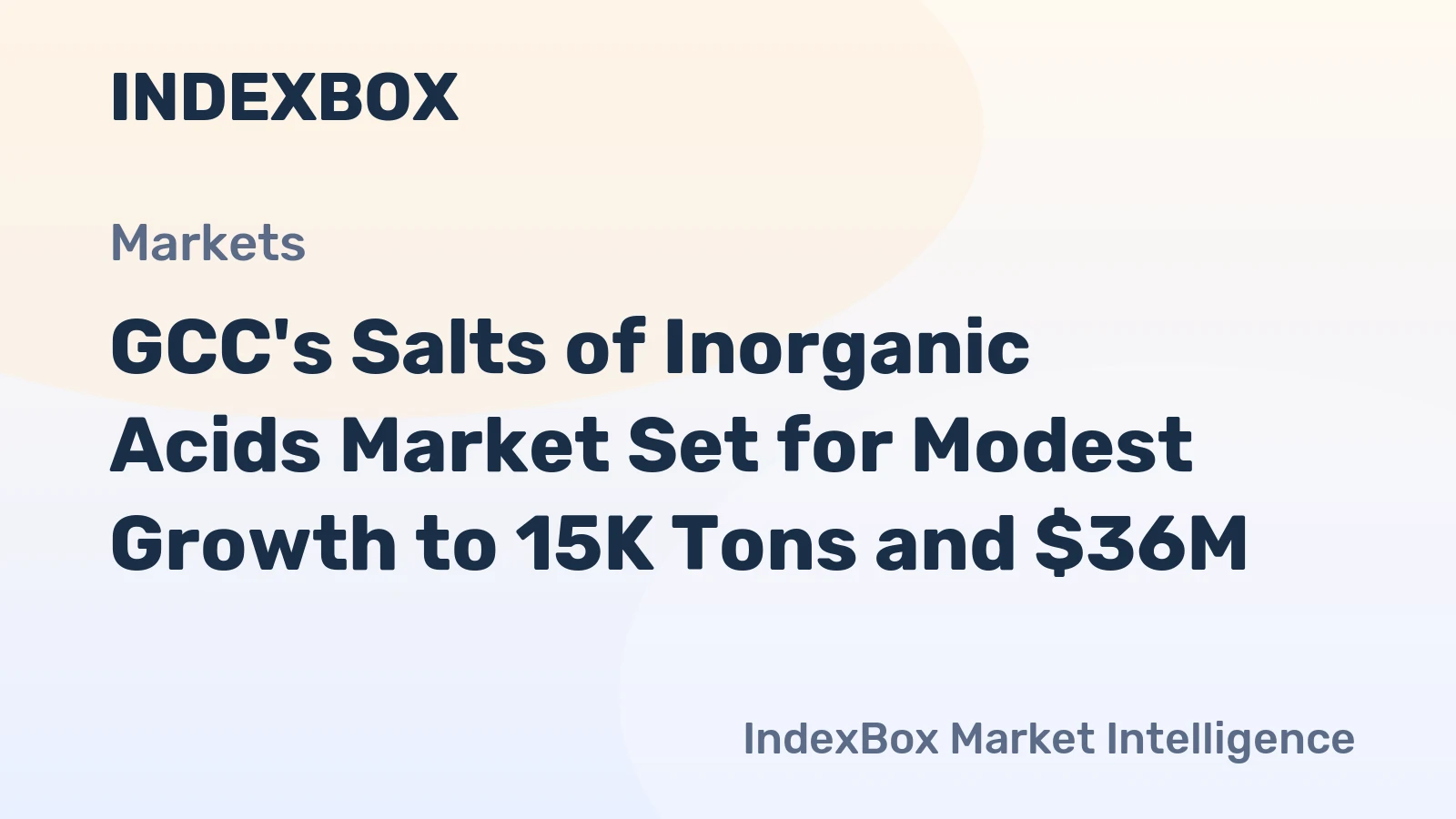 GCC's Salts of Inorganic Acids Market Set for Modest Growth to 15K Tons and $36M