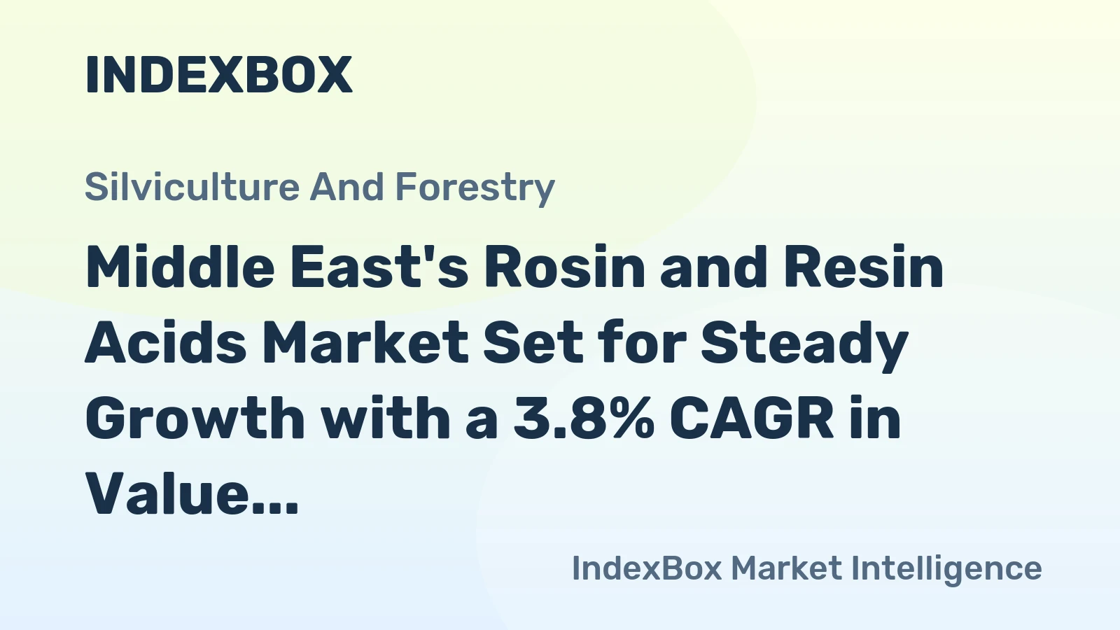 Middle East's Rosin and Resin Acids Market Set for Steady Growth with a 3.8% CAGR in Value
