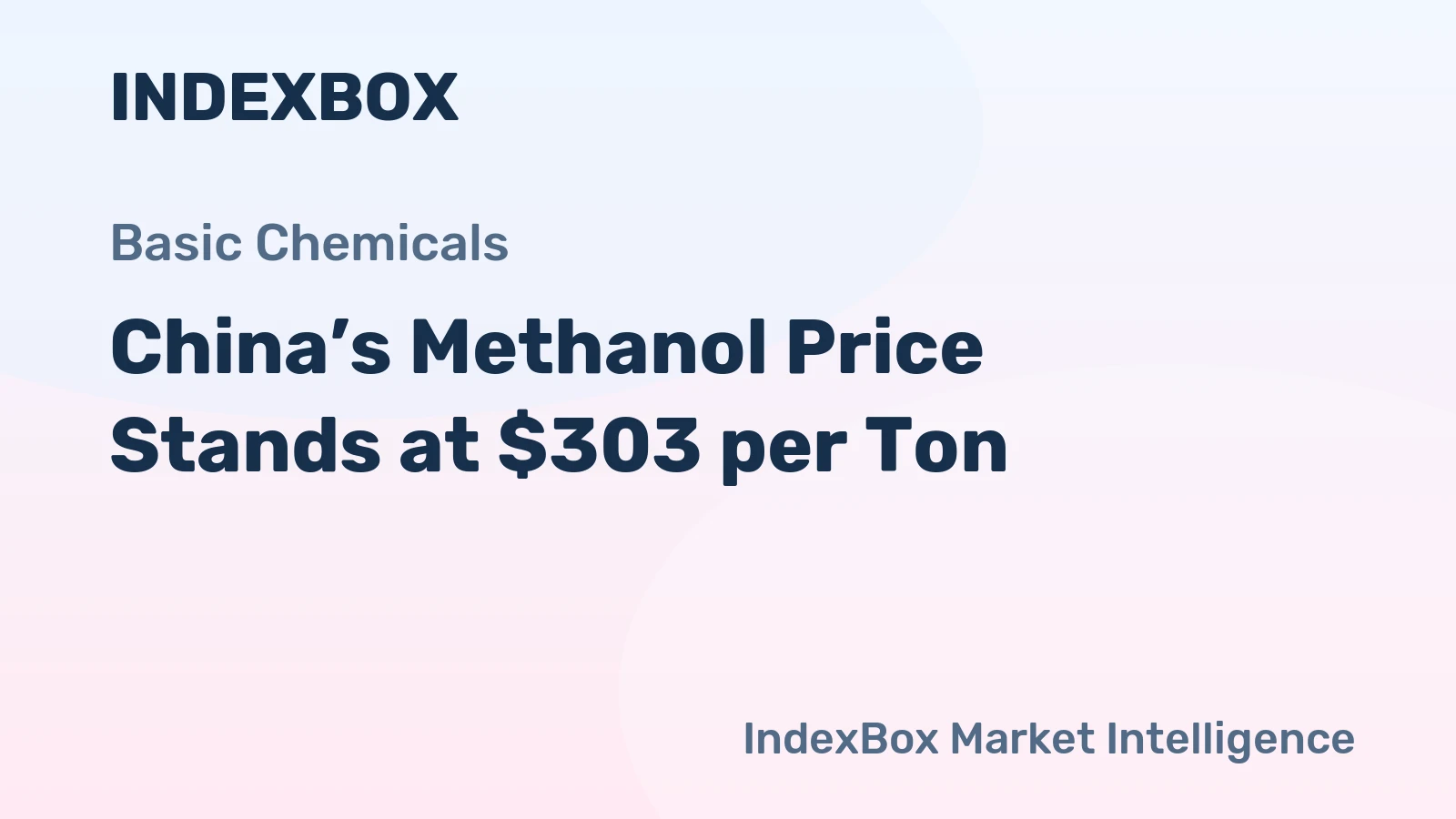 China’s Methanol Price Stands at $303 per Ton