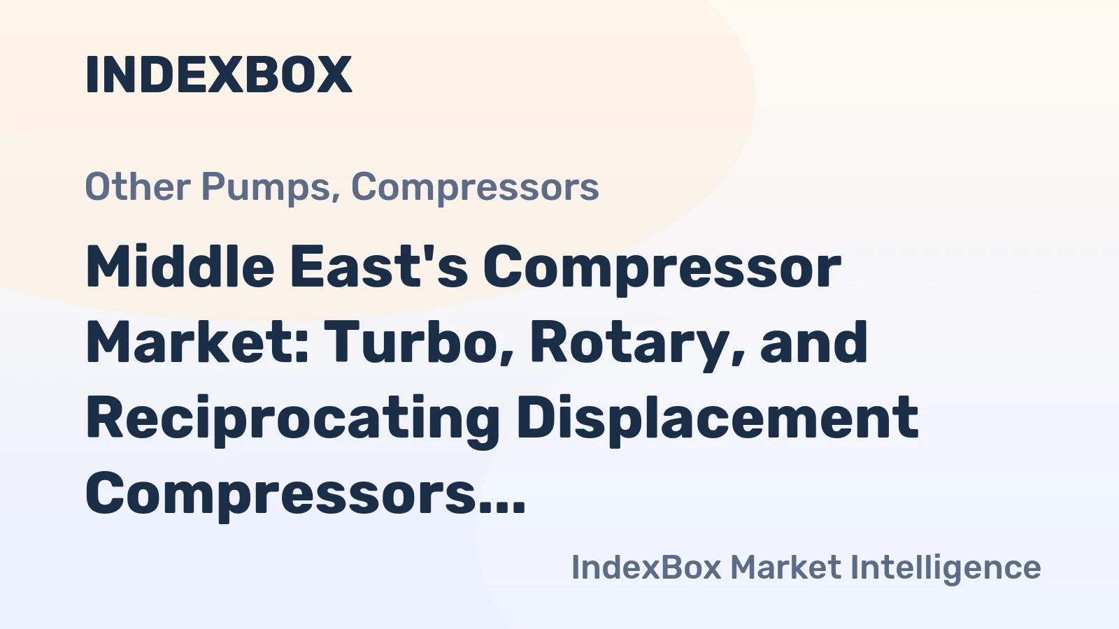 Middle East's Compressor Market: Turbo, Rotary, and Reciprocating Displacement Compressors Set to Reach 7.5M Units and $2.4B Value by 2035