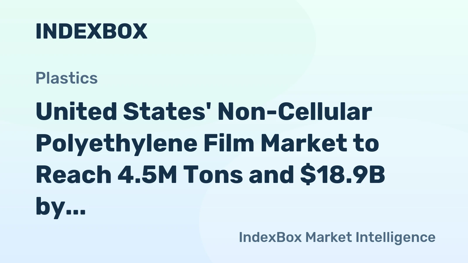 United States' Non-Cellular Polyethylene Film Market to Reach 4.5M Tons and $18.9B by 2035