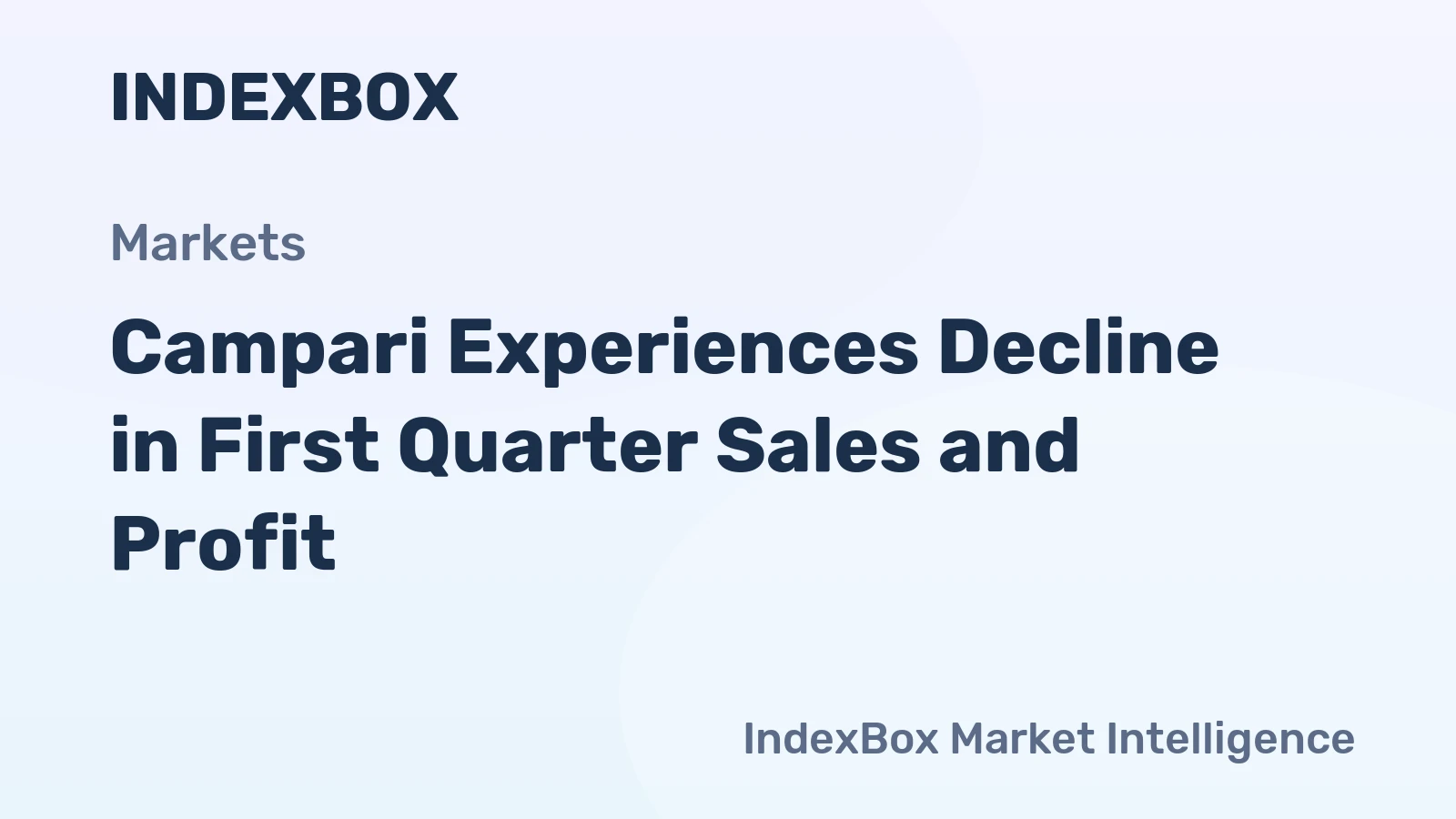 Campari Experiences Decline in First Quarter Sales and Profit