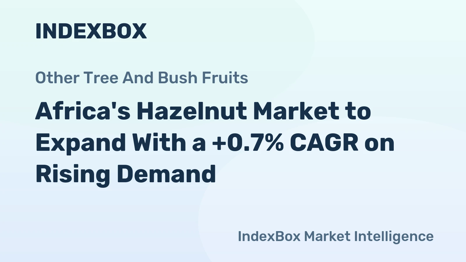 Africa's Hazelnut Market to Expand With a +0.7% CAGR on Rising Demand