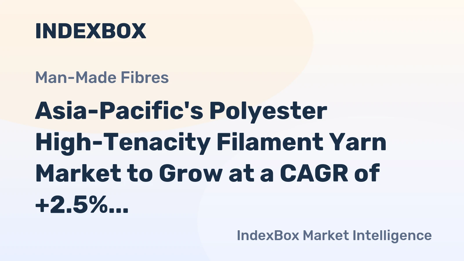 Asia-Pacific's Polyester High-Tenacity Filament Yarn Market to Grow at a CAGR of +2.5% Reaching $1.4B by 2035