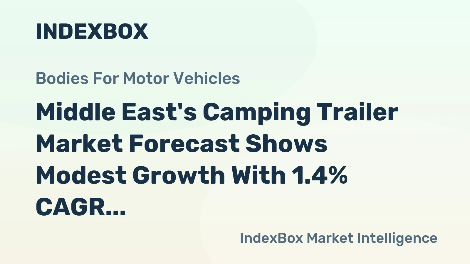 Middle East's Camping Trailer Market Forecast Shows Modest Growth With 1.4% CAGR Through 2035