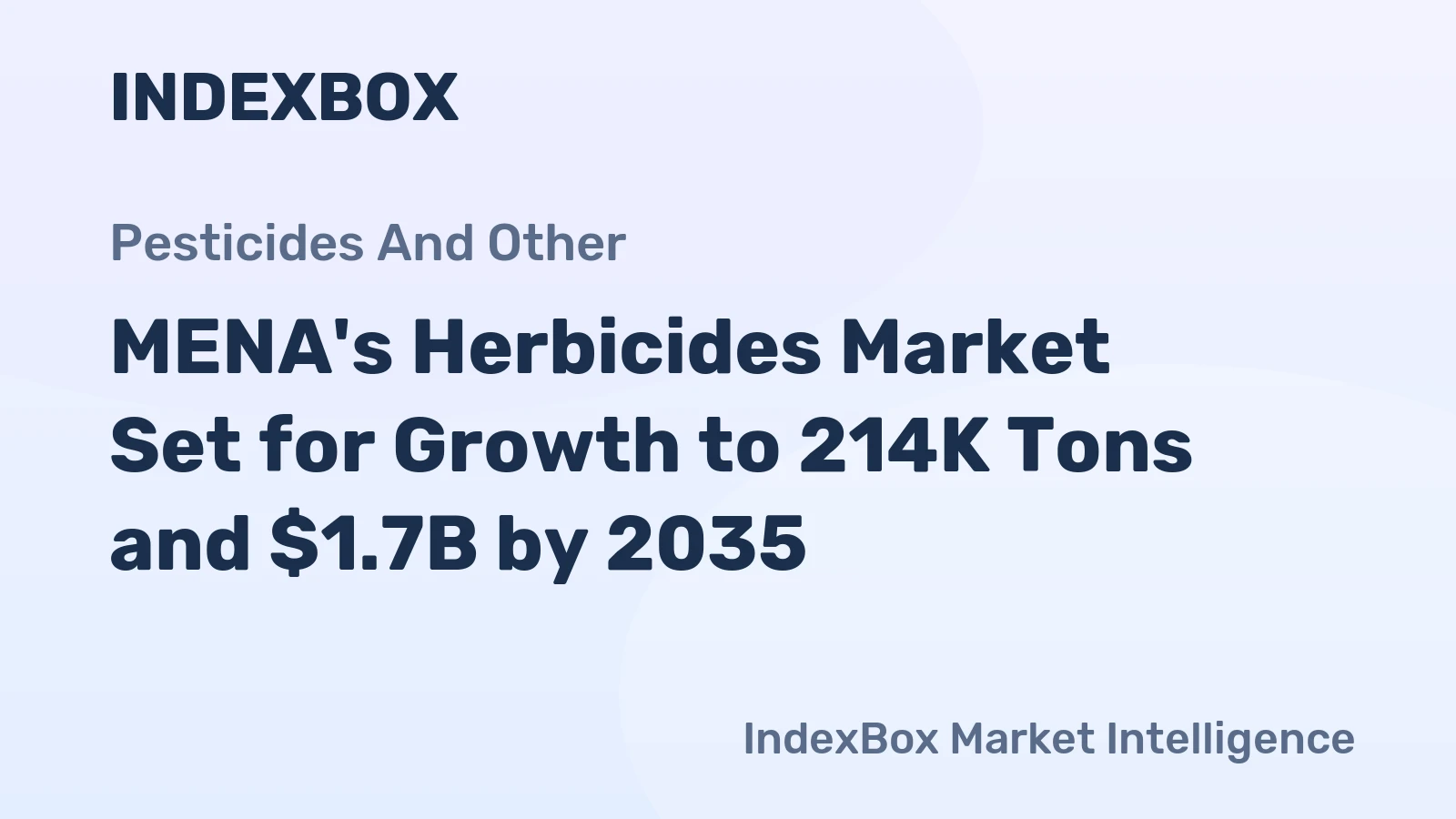 MENA's Herbicides Market Set for Growth to 214K Tons and $1.7B by 2035