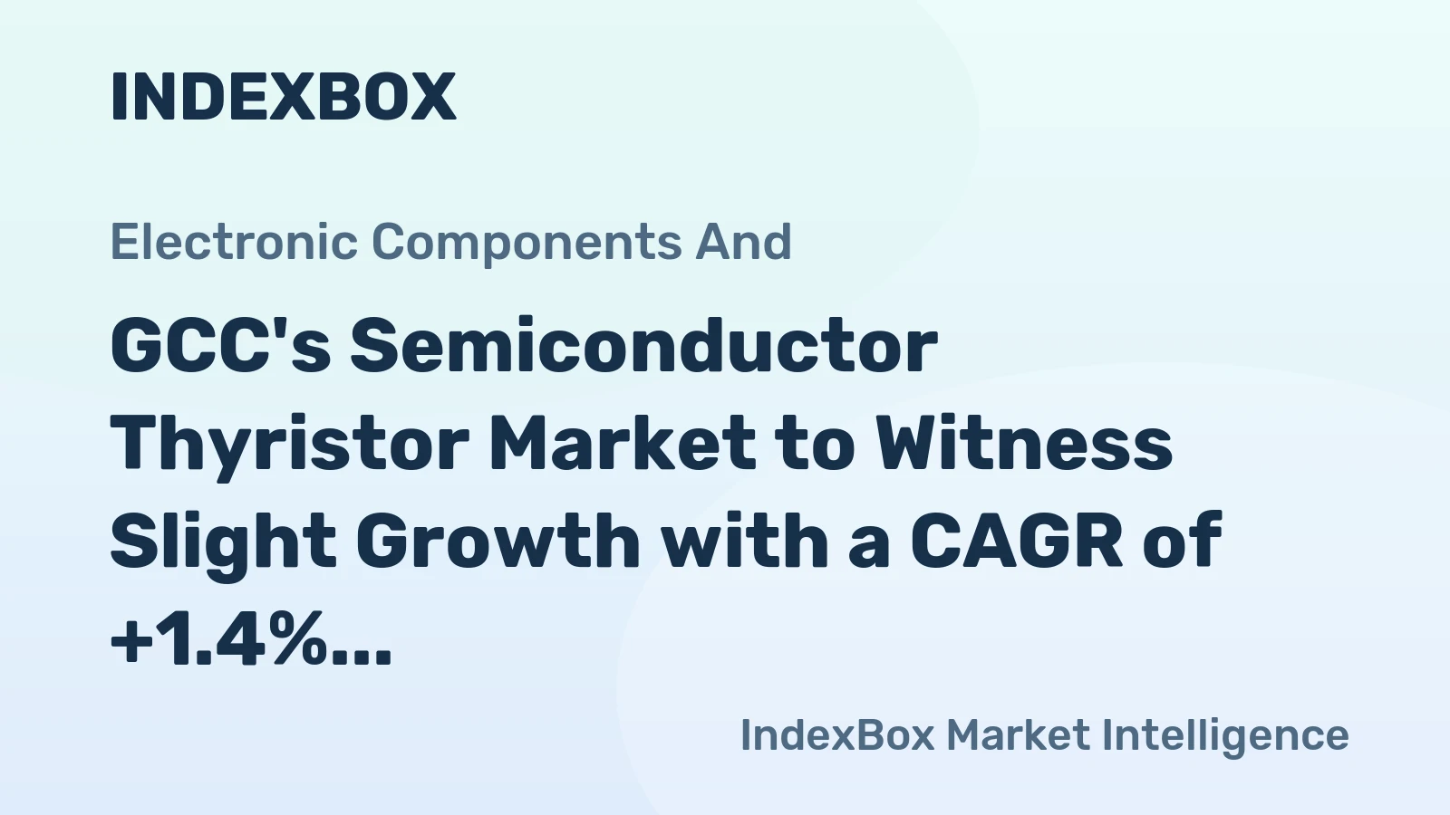 GCC's Semiconductor Thyristor Market to Witness Slight Growth with a CAGR of +1.4% from 2024 to 2035