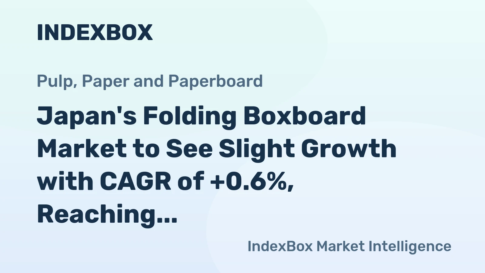 Japan's Folding Boxboard Market to See Slight Growth with CAGR of +0.6%, Reaching $2.5B by 2035