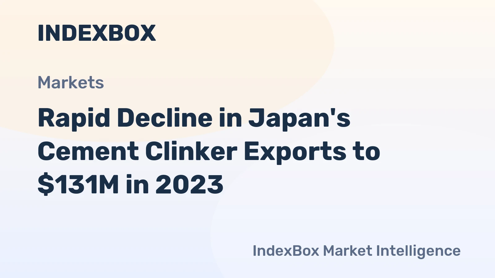 Rapid Decline in Japan's Cement Clinker Exports to $131M in 2023