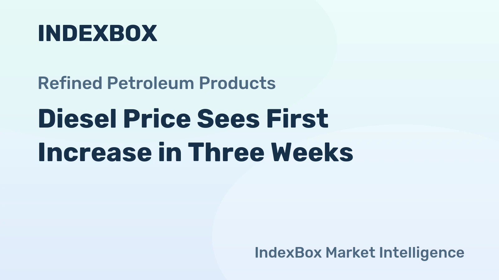 Diesel Price Sees First Increase in Three Weeks