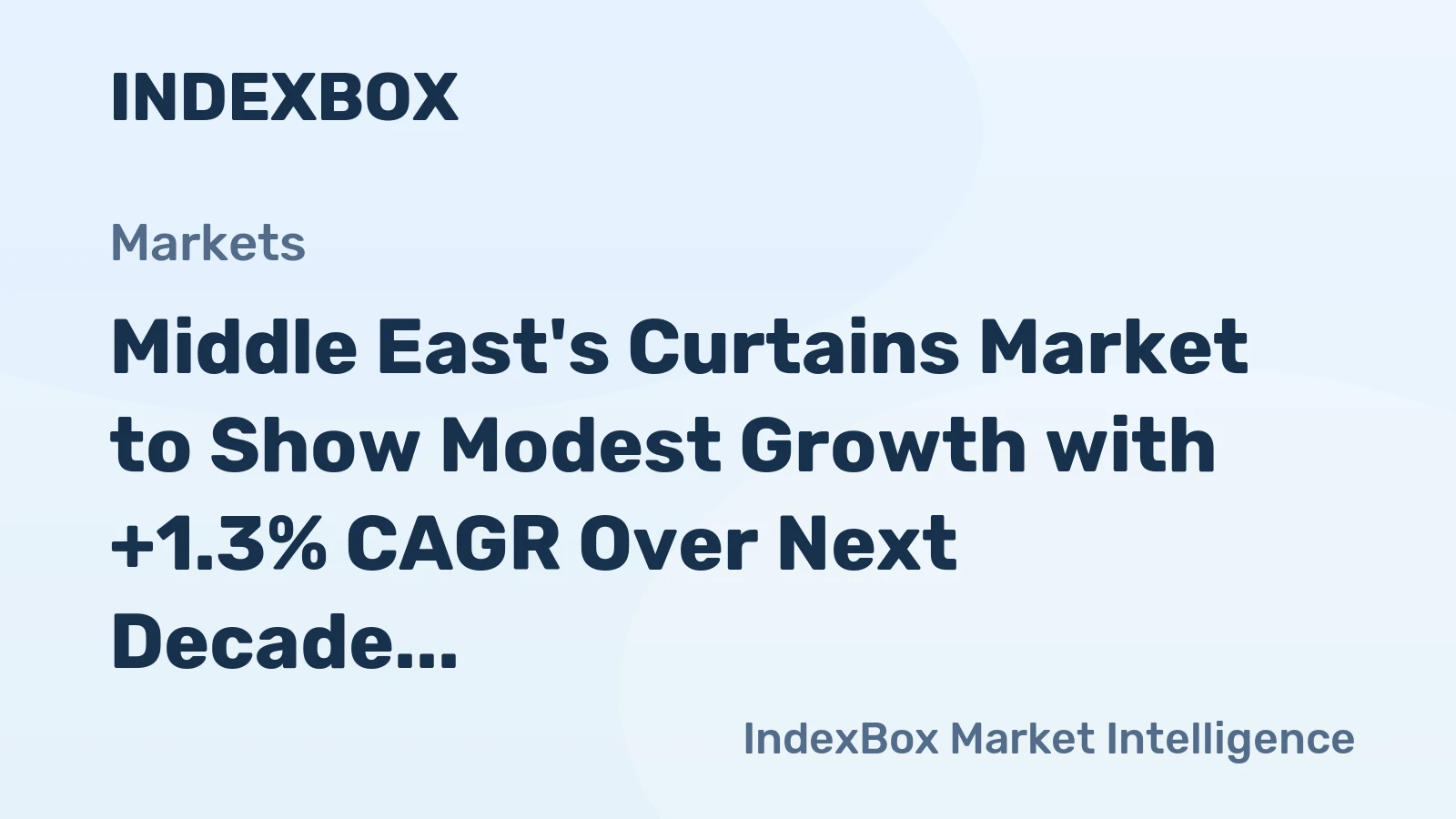 Middle East's Curtains Market to Show Modest Growth with +1.3% CAGR Over Next Decade