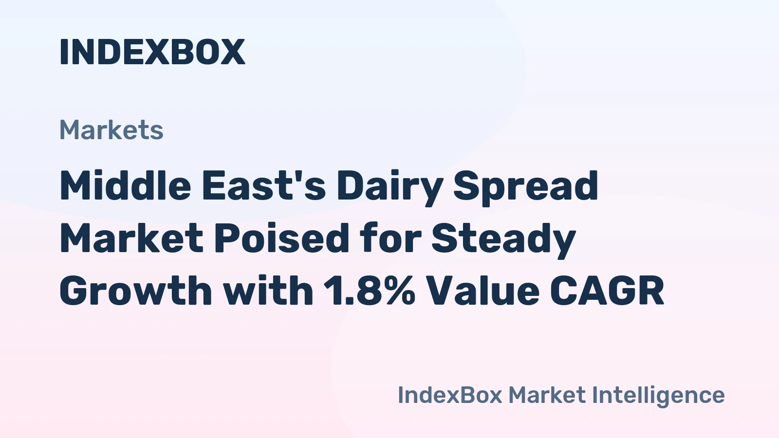 Middle East's Dairy Spread Market Poised for Steady Growth with 1.8% Value CAGR