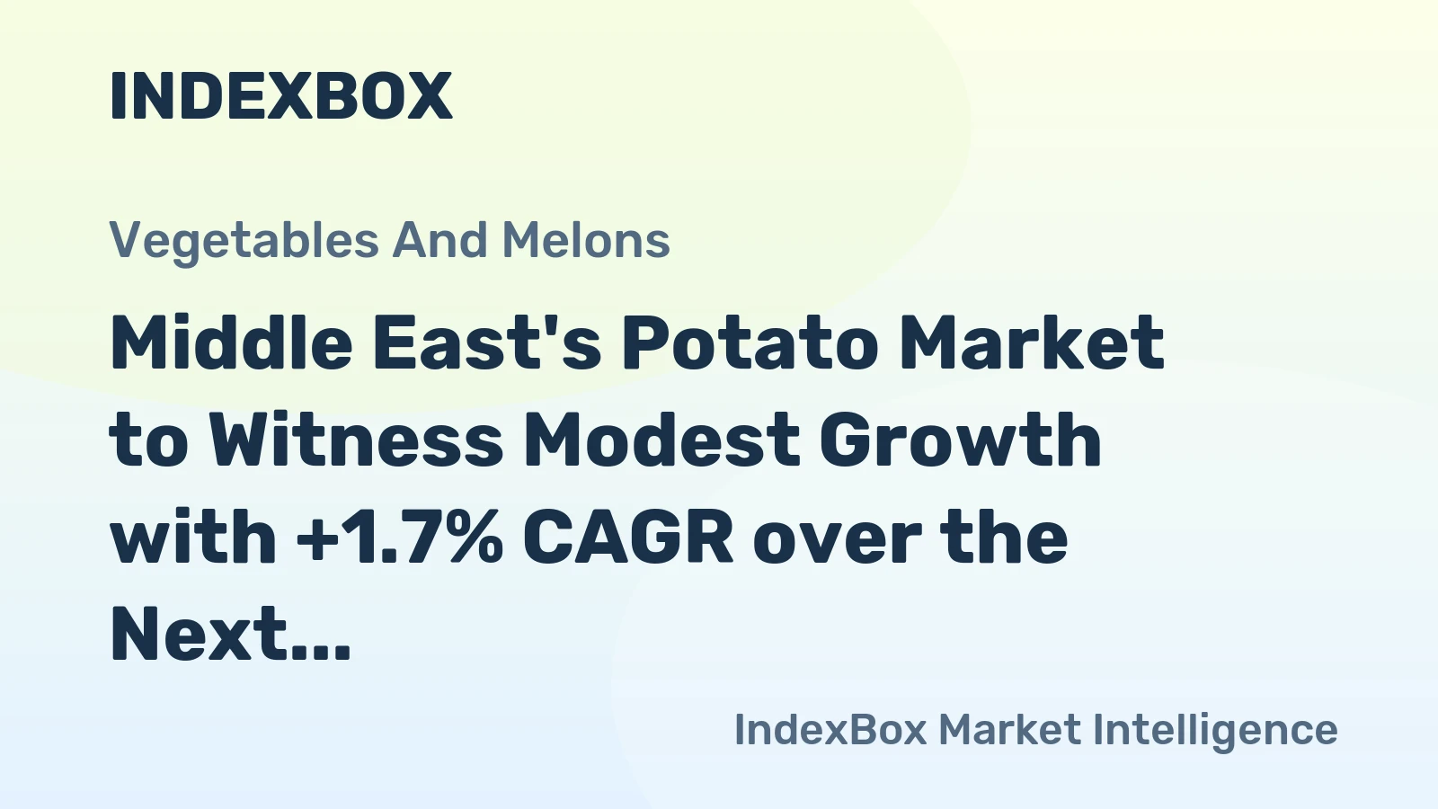 Middle East's Potato Market to Witness Modest Growth with +1.7% CAGR over the Next Decade