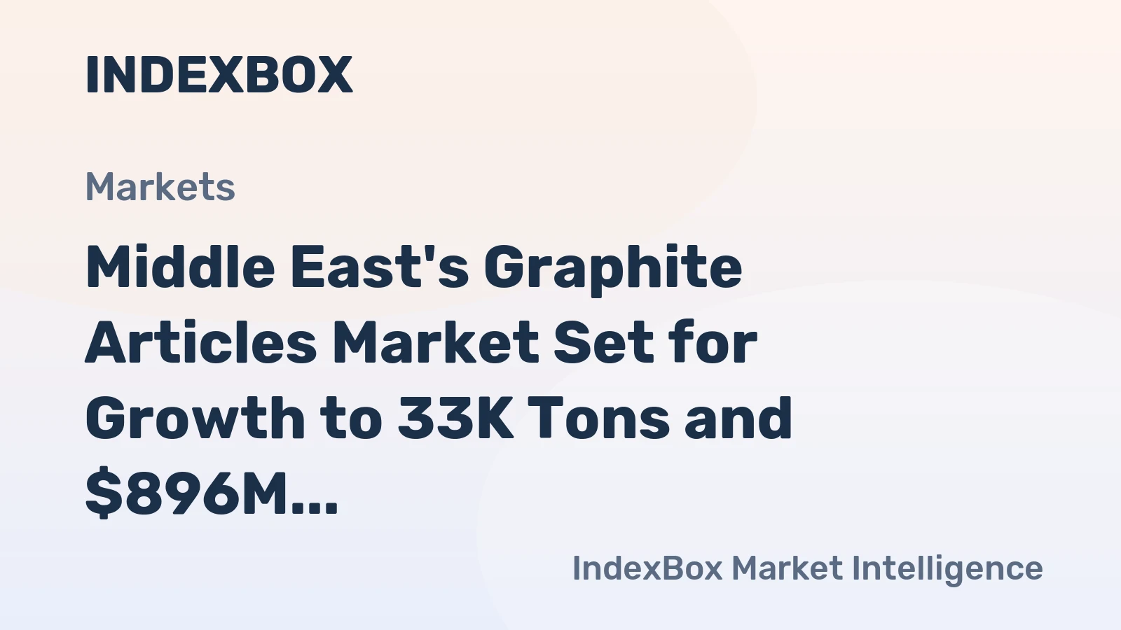 Middle East's Graphite Articles Market Set for Growth to 33K Tons and $896M