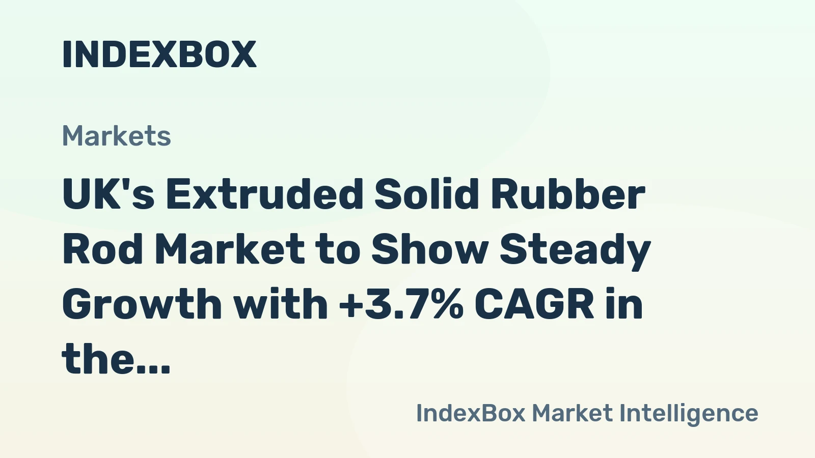 UK's Extruded Solid Rubber Rod Market to Show Steady Growth with +3.7% CAGR in the Next Decade