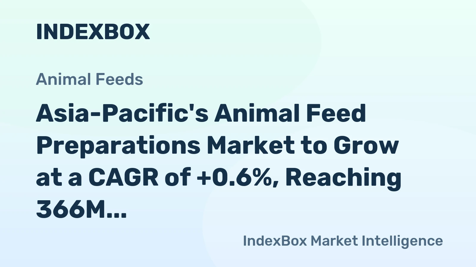 Asia-Pacific's Animal Feed Preparations Market to Grow at a CAGR of +0.6%, Reaching 366M Tons by 2035