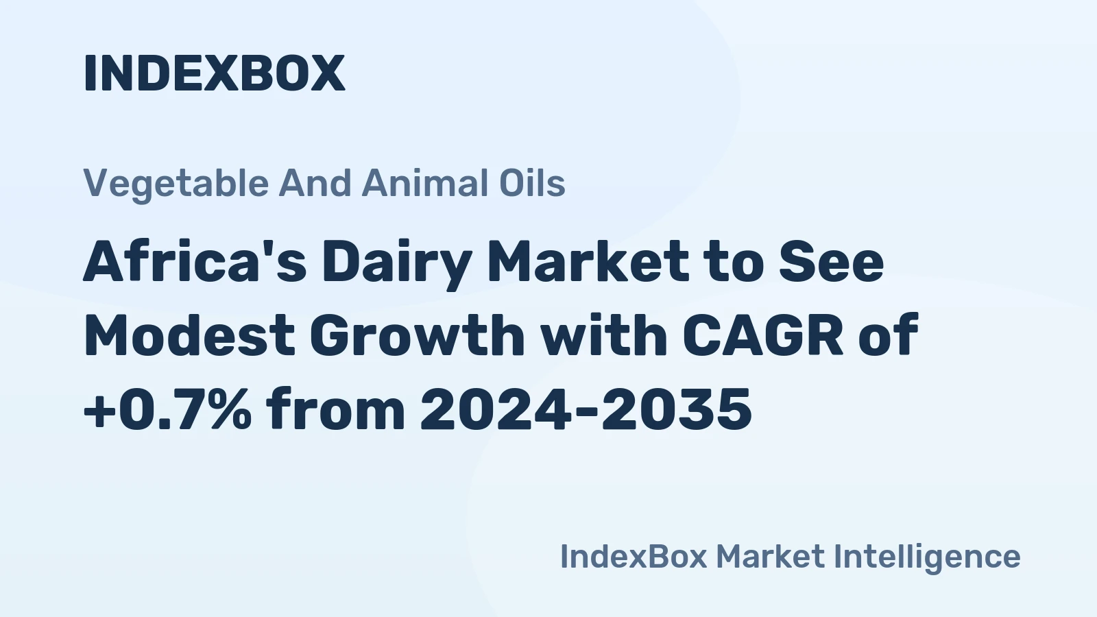 Africa's Dairy Market to See Modest Growth with CAGR of +0.7% from 2024-2035