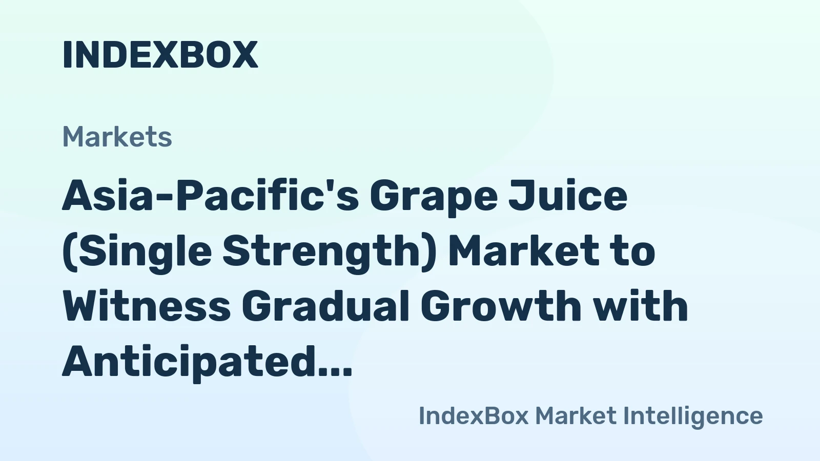 Asia-Pacific's Grape Juice (Single Strength) Market to Witness Gradual Growth with Anticipated CAGR of +1.6% from 2024 to 2035