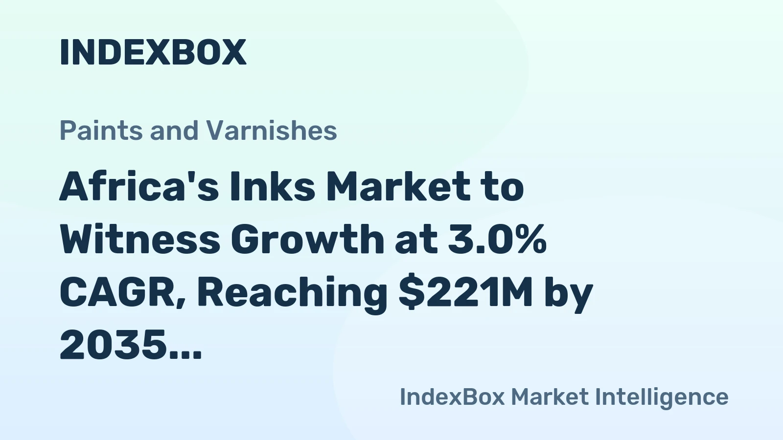 Africa's Inks Market to Witness Growth at 3.0% CAGR, Reaching $221M by 2035