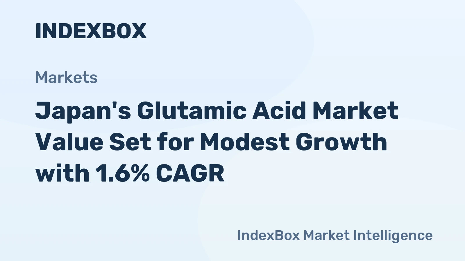 Japan's Glutamic Acid Market Value Set for Modest Growth with 1.6% CAGR